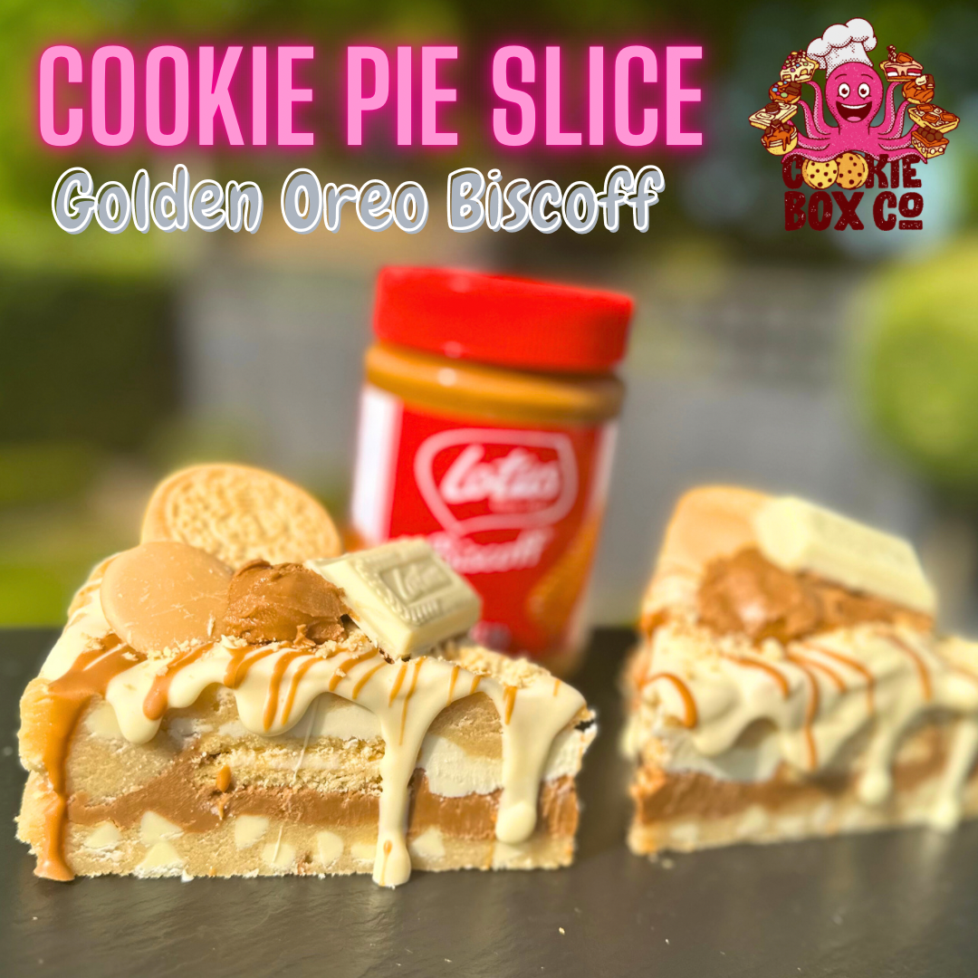 Golden Oreo Biscoff Cookie Pie Slice x2 – Cookie Box Co