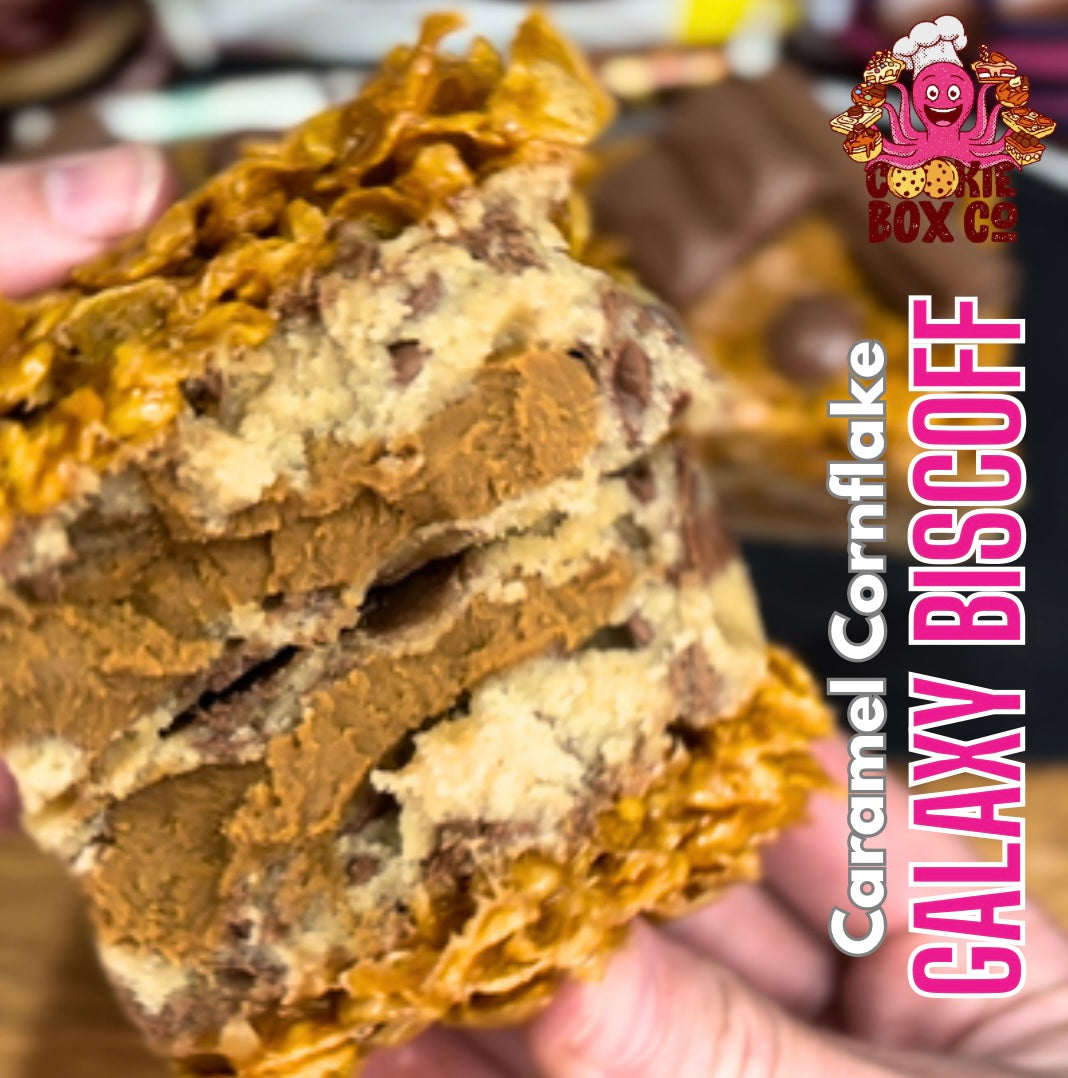 Galaxy Biscoff Caramel Cornflake x2 – Cookie Box Co