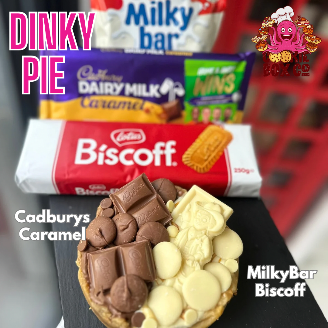 MilkyBar Biscoff Cadburys Caramel Dinky Pie – Cookie Box Co