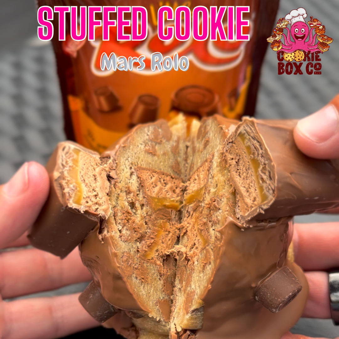 Mars Rolo Stuffed Cookie – Cookie Box Co