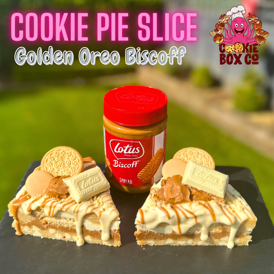Golden Oreo Biscoff Cookie Pie Slice x2 – Cookie Box Co