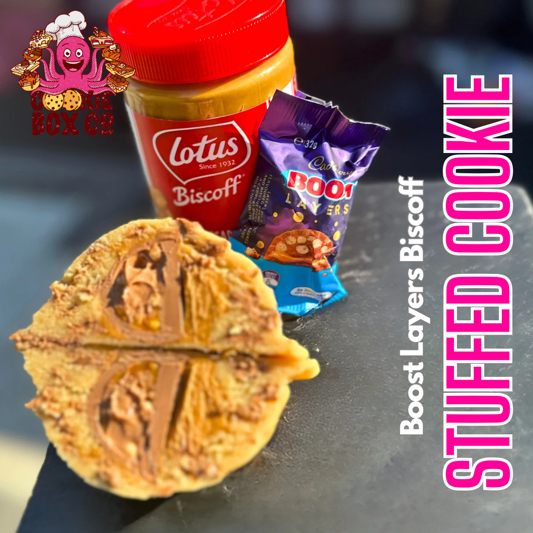 Boost Layers Biscoff Stuffed Cookie – Cookie Box Co