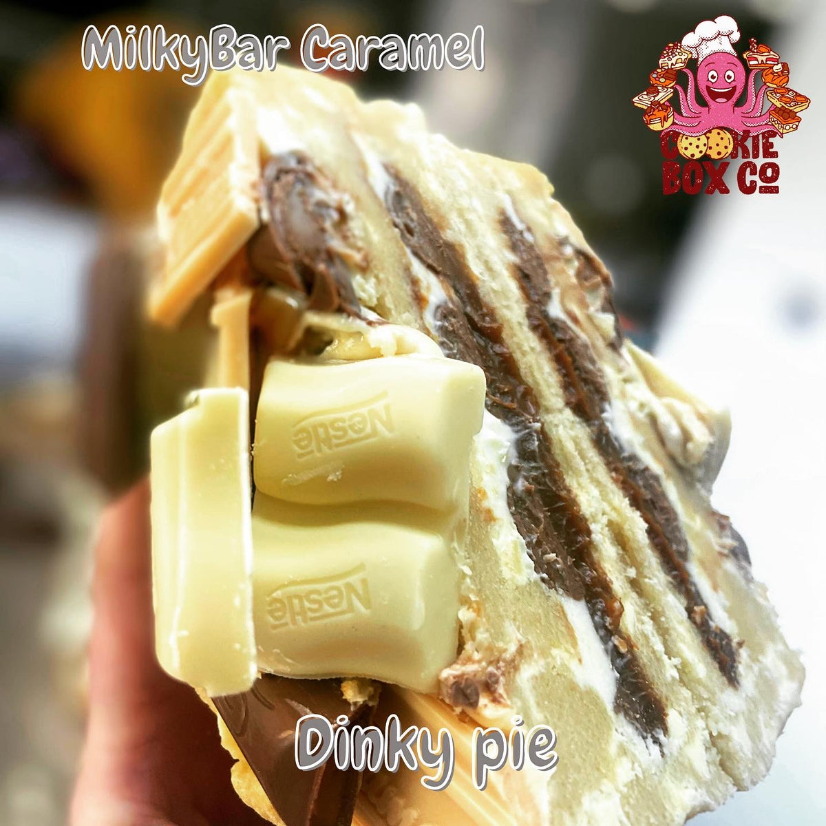 MilkyBar Galaxy Caramel Dinky Pie – Cookie Box Co