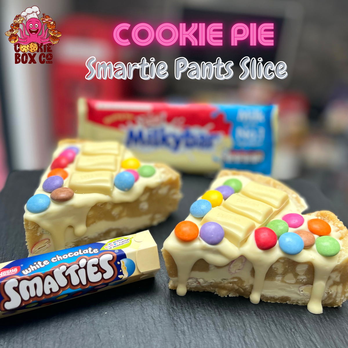 White Smartie Pants Slice – Cookie Box Co