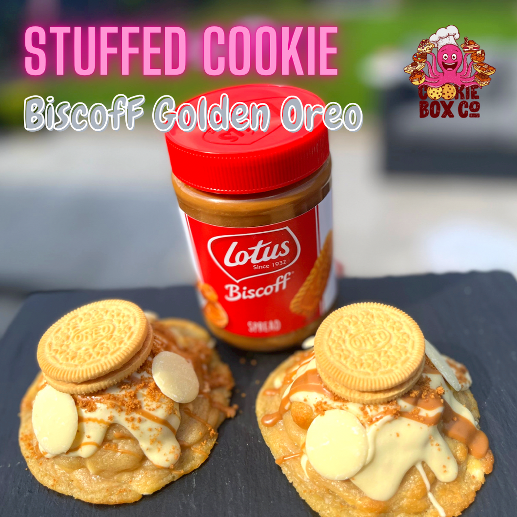 Golden Oreo Biscoff Stuffed Cookie – Cookie Box Co