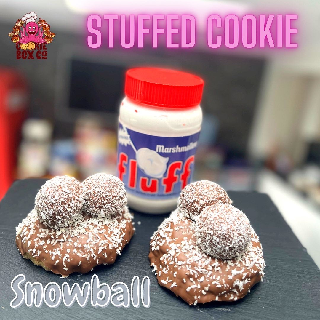 SnowBall Fluff Stuffed Cookie x 2 – Cookie Box Co