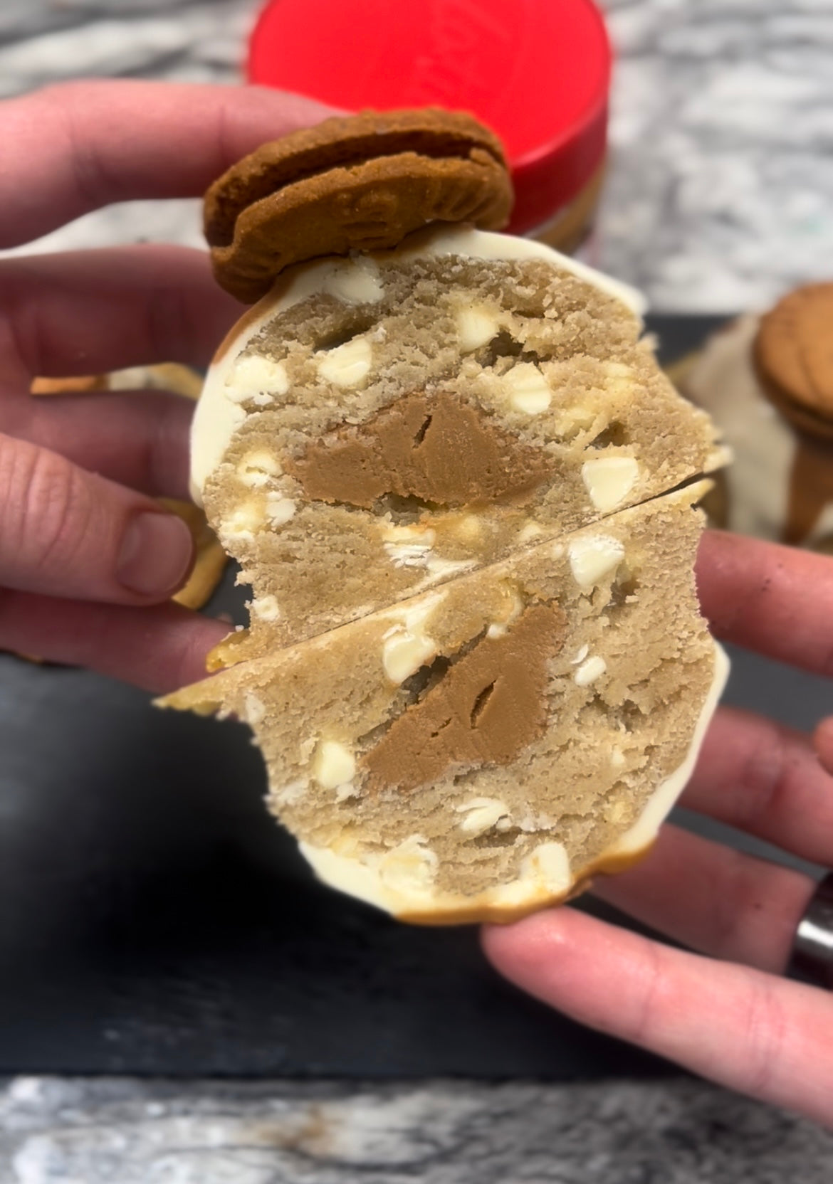 Biscoff MilkyBar Stuffed Cookie – Cookie Box Co